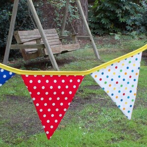 Fabric Banner- Primary Colors in Polka Dots, Birthday ,photo Prop, Baby ...