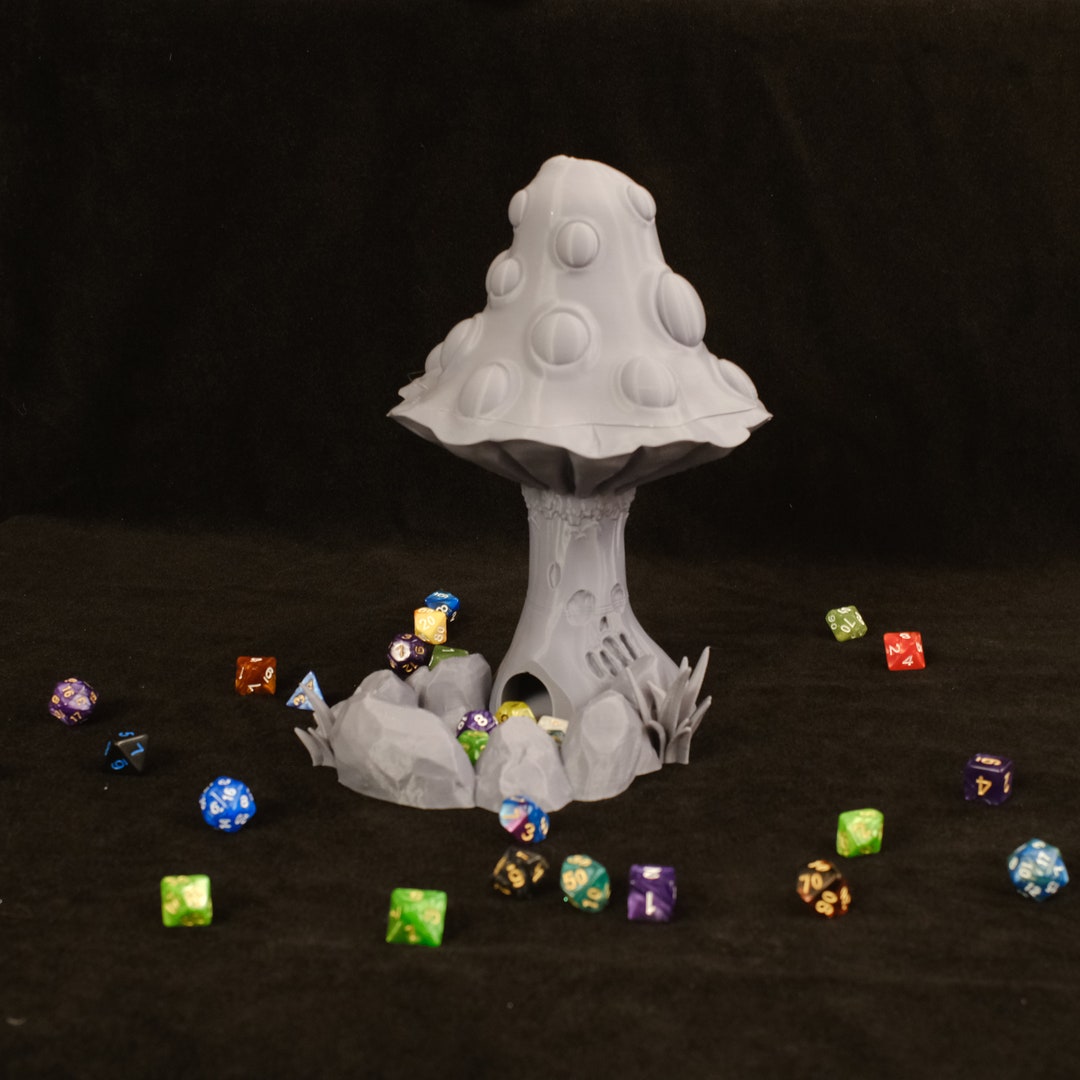 Fates' End Mushroom Dice Tower W/ Tray - Etsy