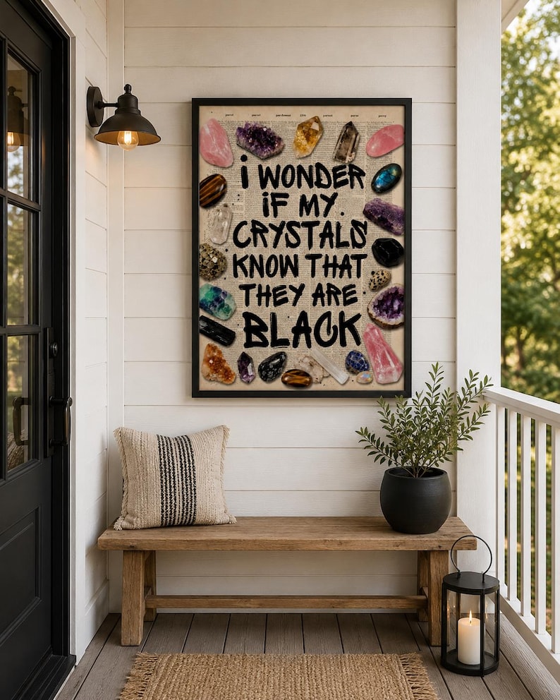 Black Girl Magic Crystal Art Print | Spiritual Boho Witchy Decor ...