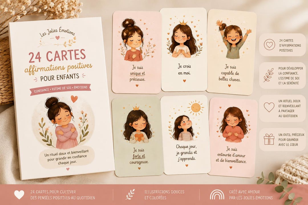 24 Positive Affirmation Cards for Girls | Printable PDF | Children's ...