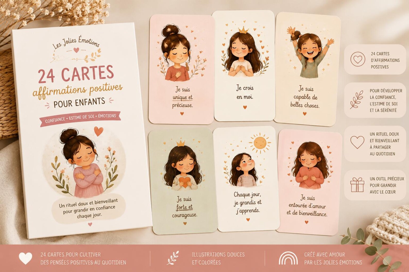24 Positive Affirmation Cards for Girls | Printable PDF | Children's ...