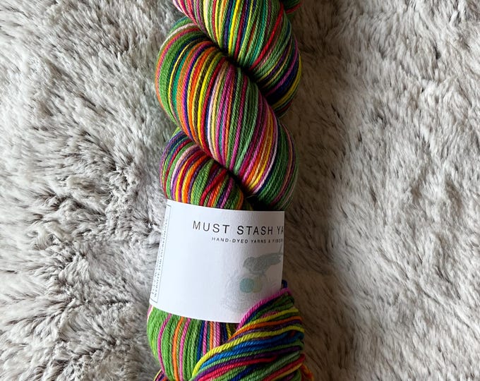 DESTASH Must Stash Yarn Co Self Striping Hand Dyed Sock Yarn - "get ...