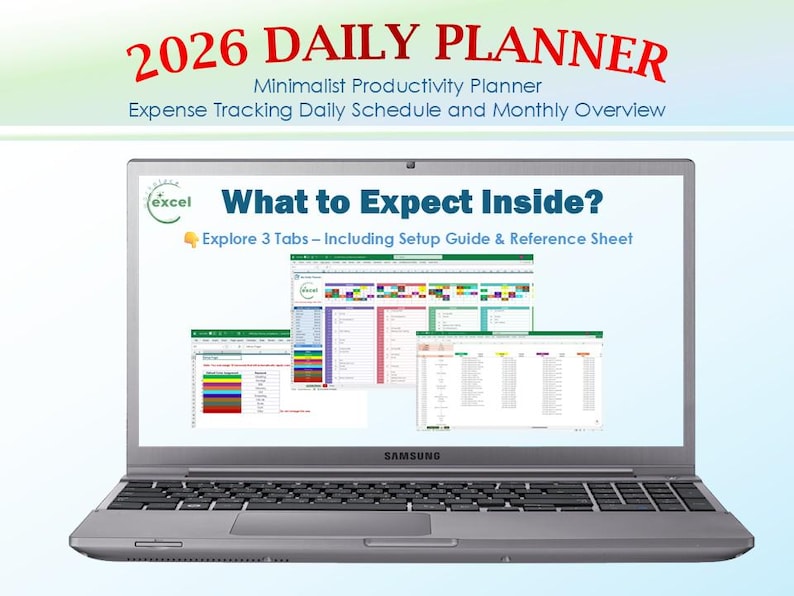 2026 Daily Planner Printable Minimalist Planner PDF Productivity ...