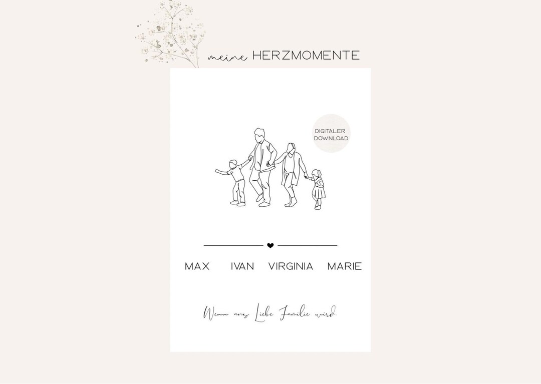 Personalized Family Poster | When Love Becomes Family | Minimalist ...