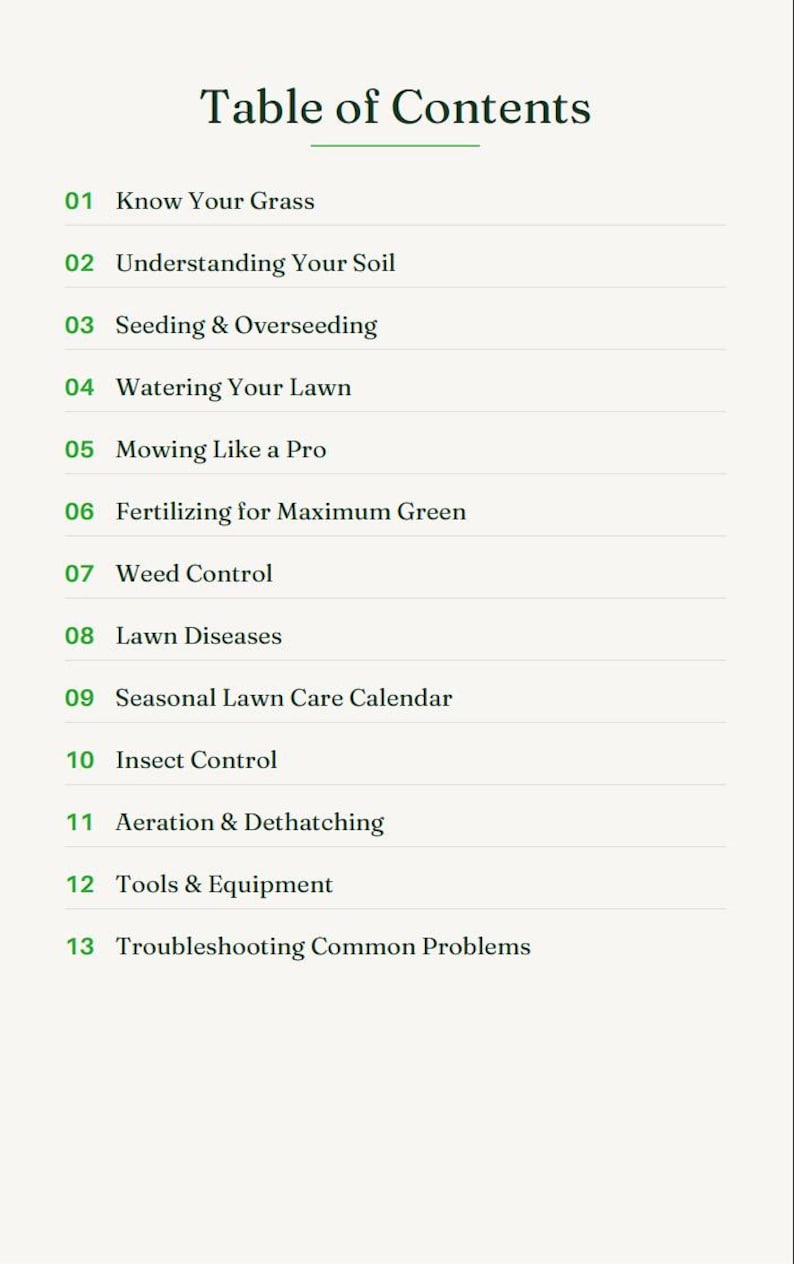 DIY Lawn Care Guide PDF | Complete Lawn Maintenance Ebook | All Grass ...