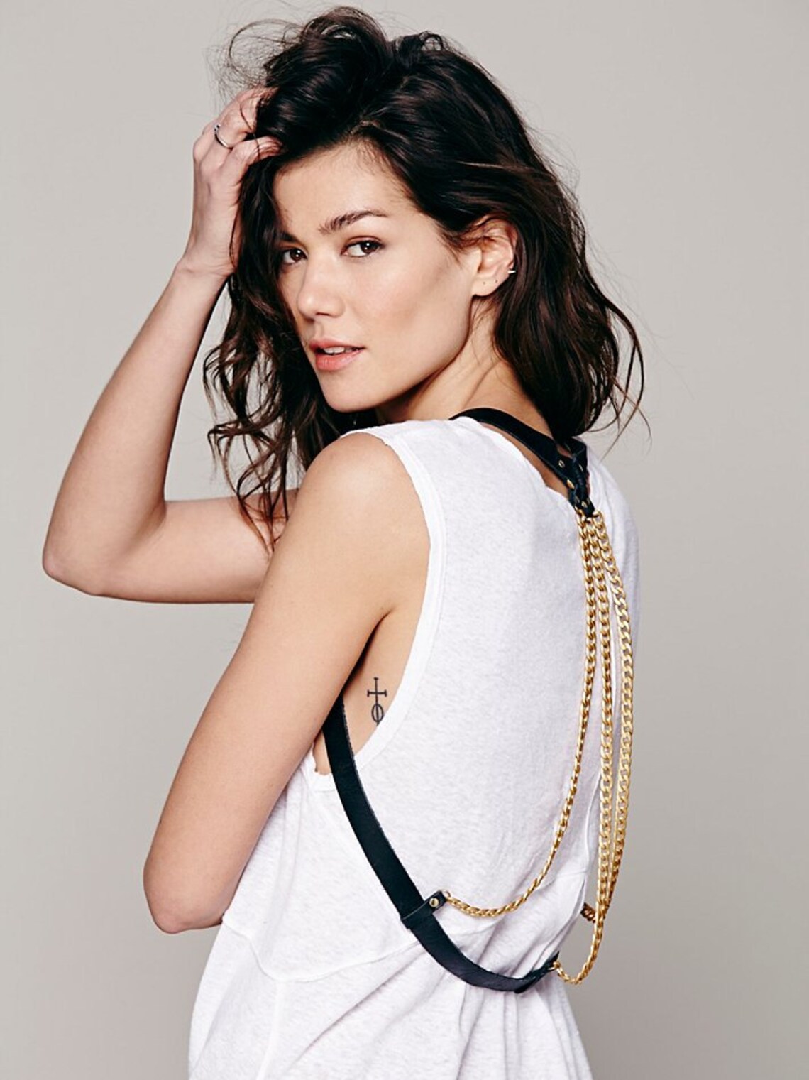 JAKIMAC Triple Chain Harness / Draped Genuine Leather Harness - Etsy