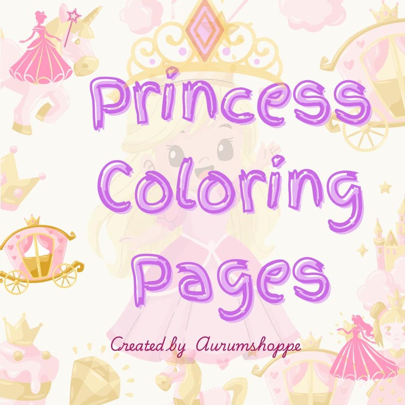 Fairy Princess Fantasy Coloring Book | 40+ Pages (digital PDF) - Etsy