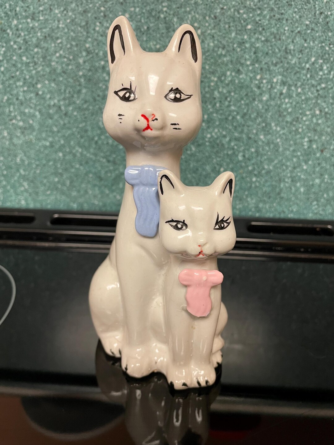 MCM Long Neck Cats Figurine - Etsy