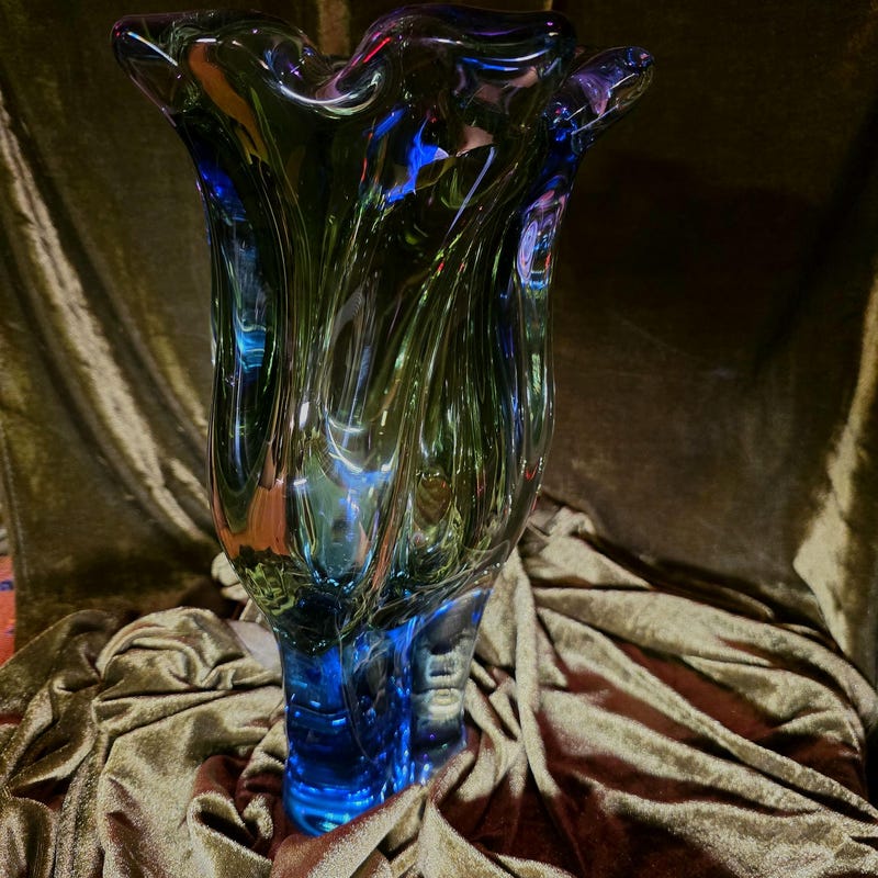 Czechoslovakian Glass Vases - Etsy