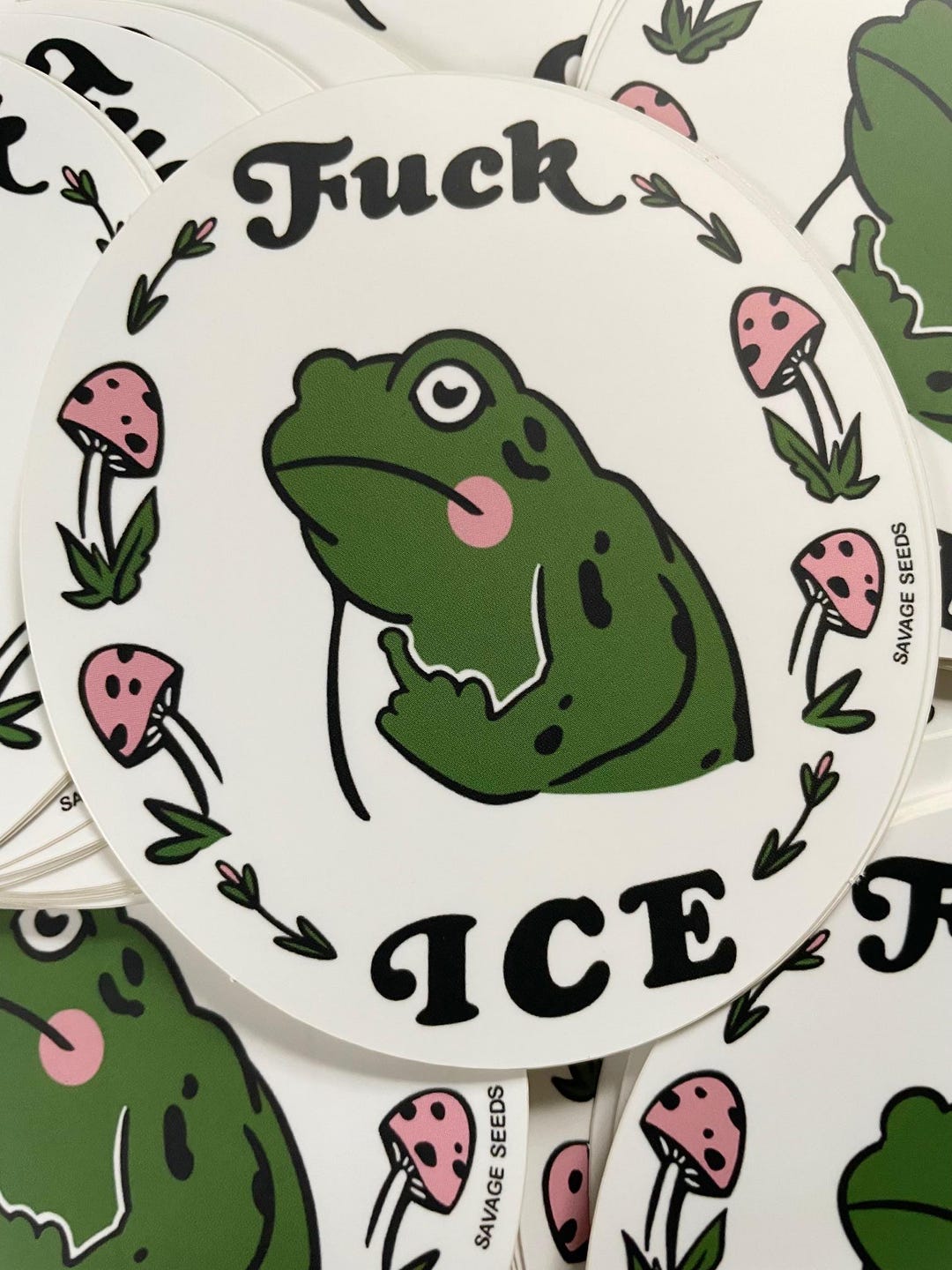 Portland FROGS - FCK ICE - Die Cut Vinyl Stickers - Etsy