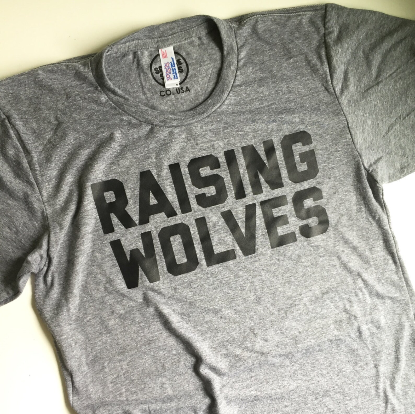 Raising Wolves - Mens / Unisex - Wolf Tee - Dad Life - Dad Tee - Wolf ...