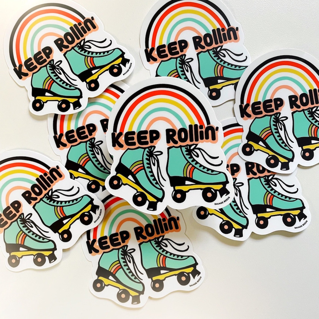 KEEP ROLLIN' - Die Cut Vinyl Stickers - Etsy