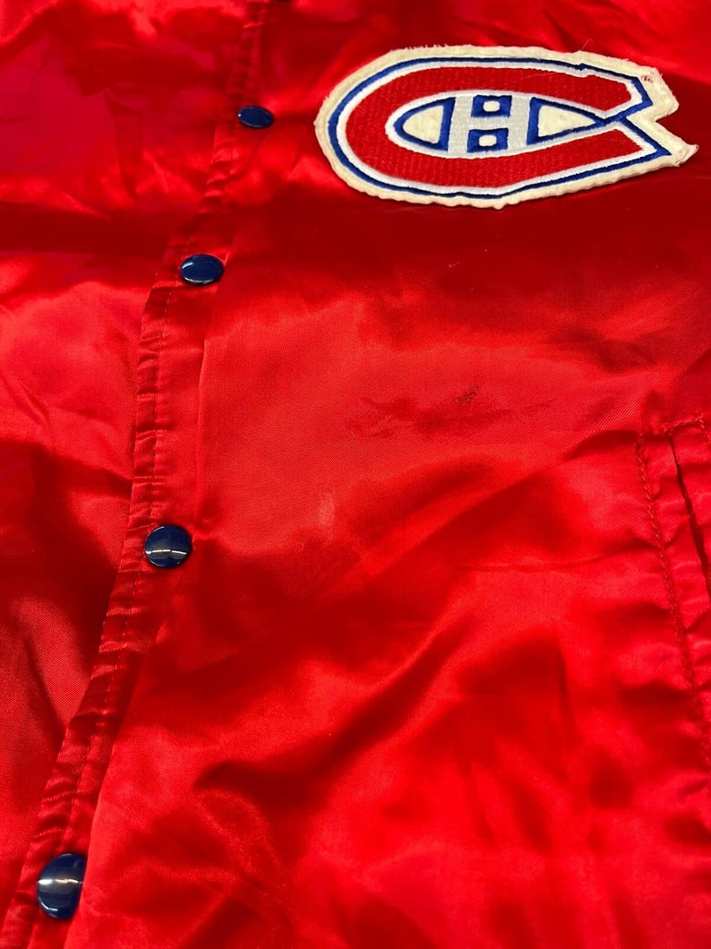 Vtg Shain of Canada NHL Montreal Canadiens Satinjacke Bestickte Herren ...