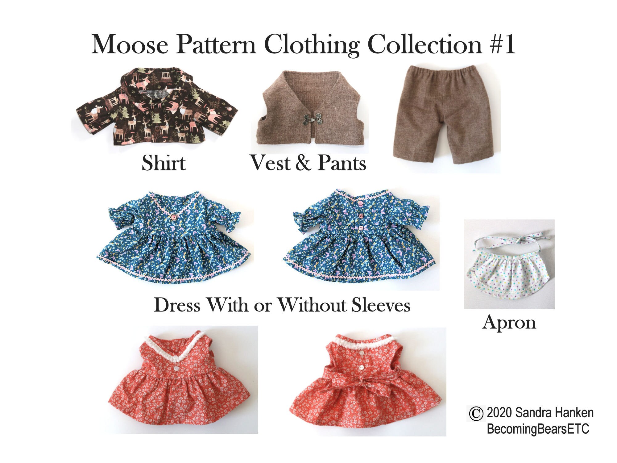 Moose Clothing Sewing PATTERN PDF, Stepping Out With Murphy & Mabel - Etsy