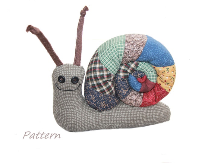 Pattern PDF for Scrap Bag Snail Stuffed Animal Instant Download - Etsy