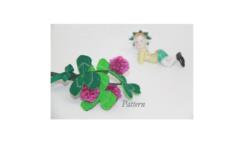 Pattern PDF for Felt Clover Bouquet Three & Four Leaf Clover and ...