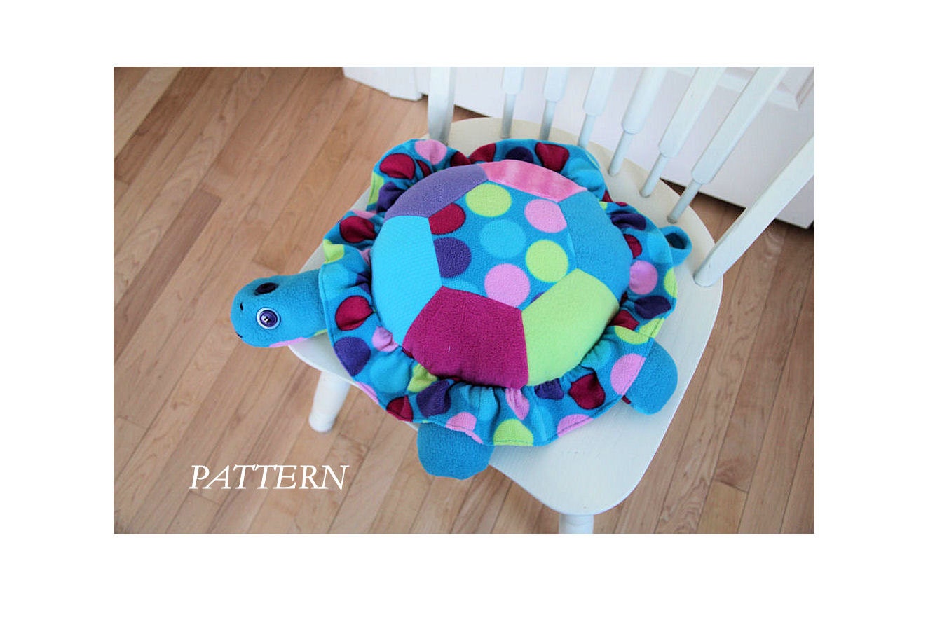 PATTERN PDF for Pieced Top Turtle Pillow, Woven or Fleece Fabrics - Etsy