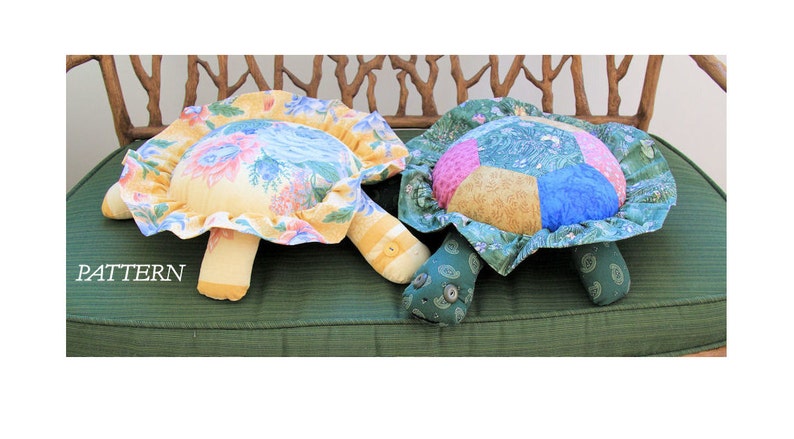 PATTERN PDF for Pieced Top Turtle Pillow, Woven or Fleece Fabrics - Etsy