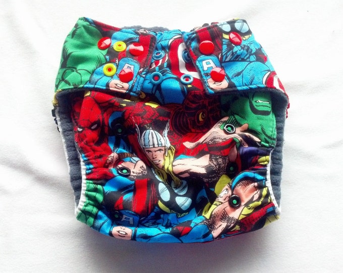 Marvel Comics One-size Pocket Cloth Diaper or Cover Avengers Captain ...