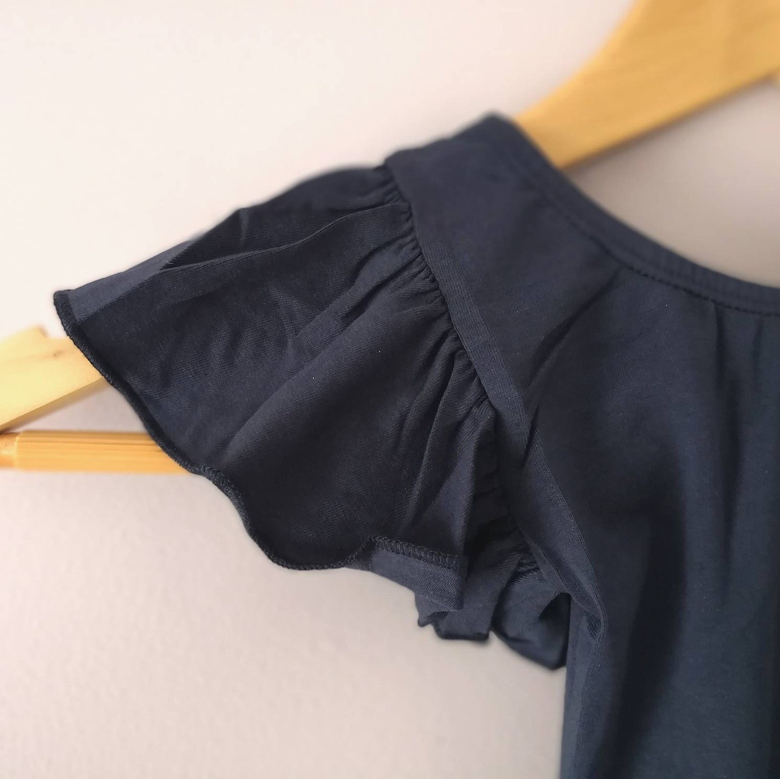 Navy Blue Flutter Frill Short Sleeve Girls Ballet Leotard | Etsy