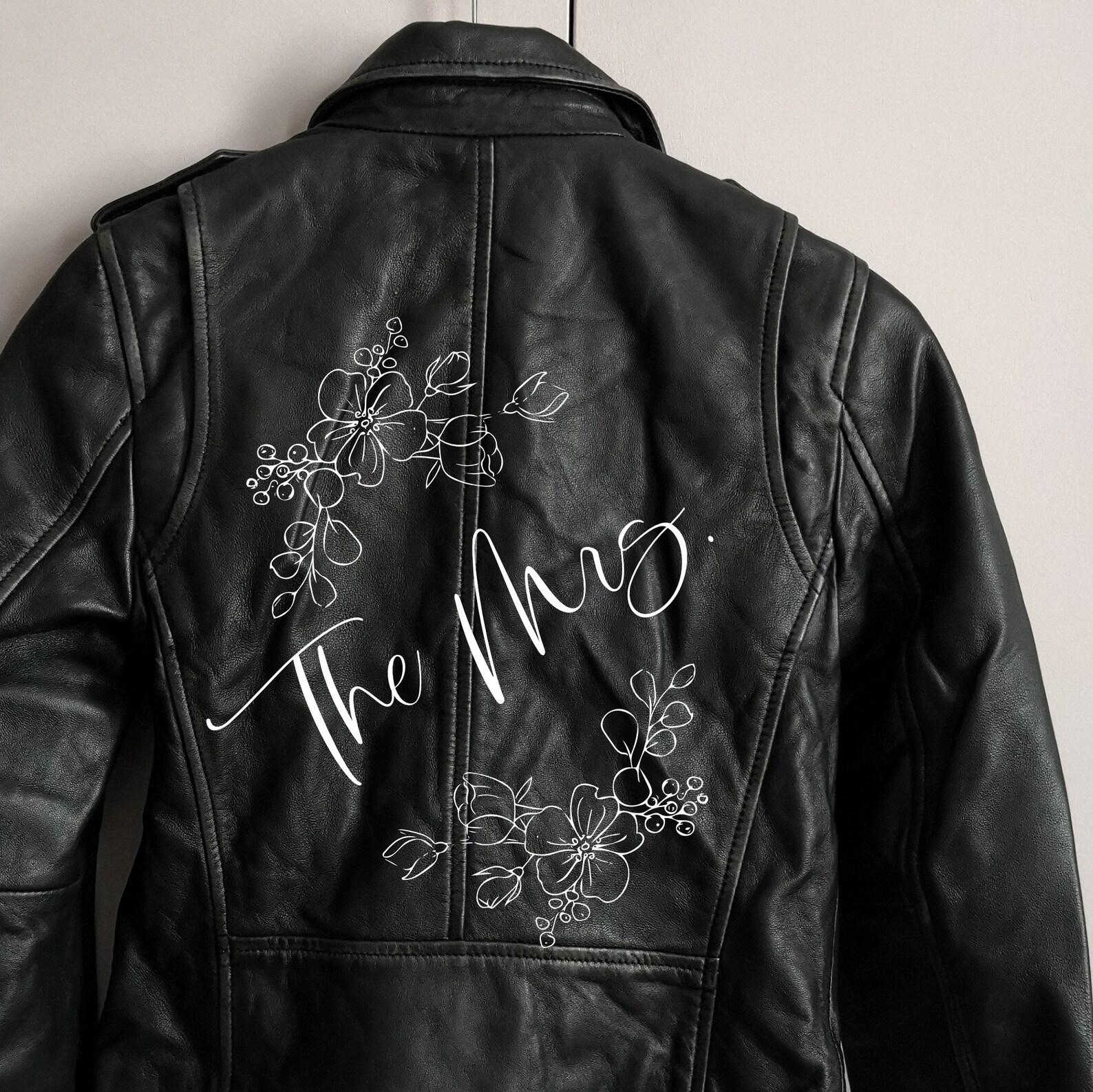DIY Kit Your Custom Name Calligraphy Jackets Painted Floral - Etsy