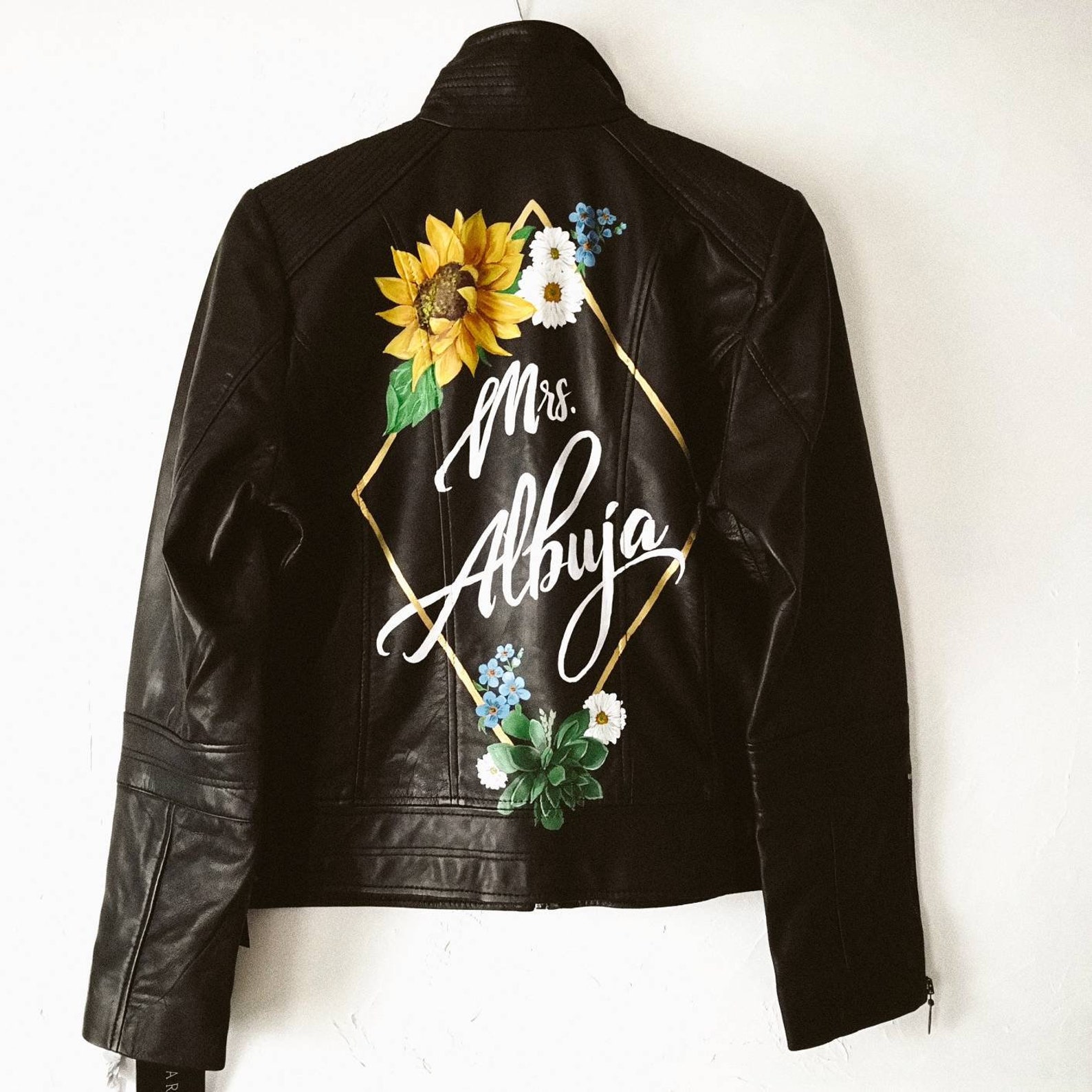Custom Jacket Painting Sunflower Floral Jacket Personalised - Etsy