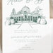 Custom Wedding Venue Illustration, Personalised Fine Art Hand Drawn ...