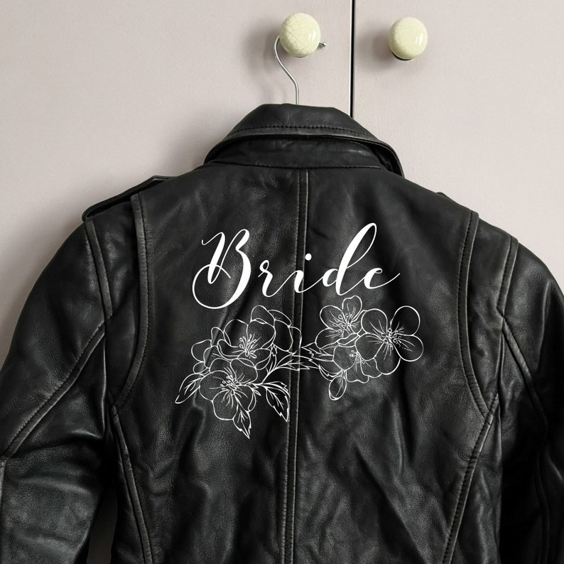 DIY Kit Your Custom Name Calligraphy Jackets, Painted Floral Denim ...