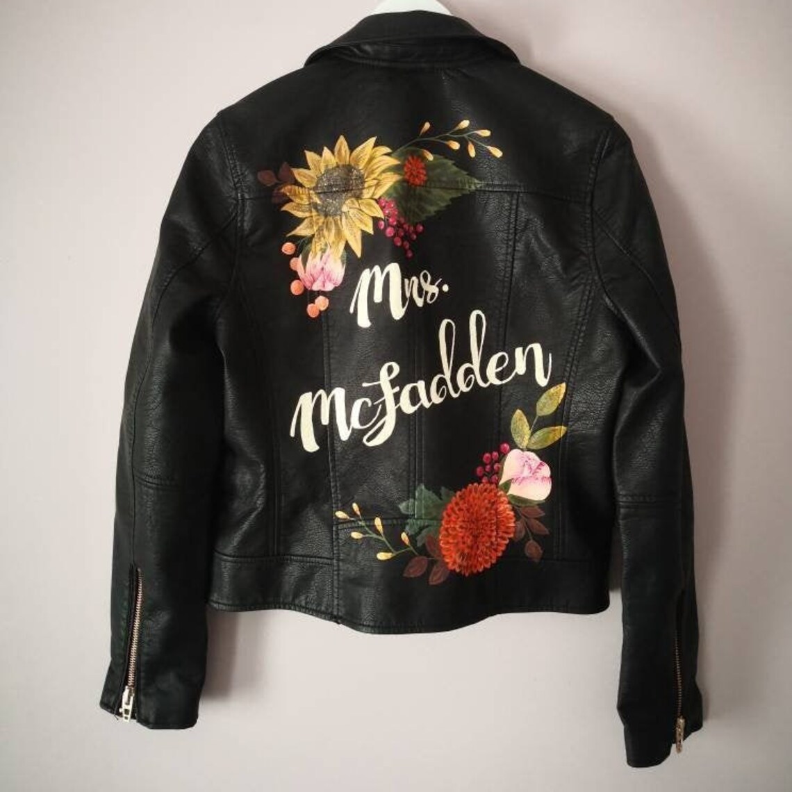Custom Jacket Painting Sunflower Floral Jacket Personalised - Etsy