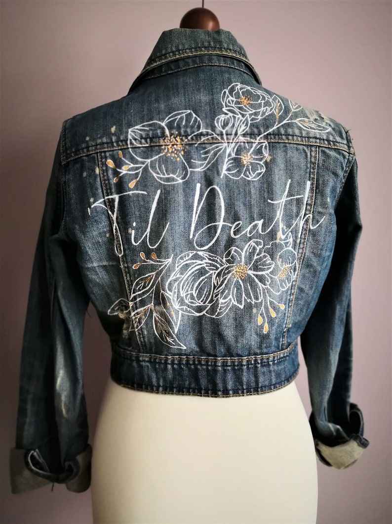 Til Death Painted Denim Jacket DIY Kit Bridal Jacket Leather - Etsy