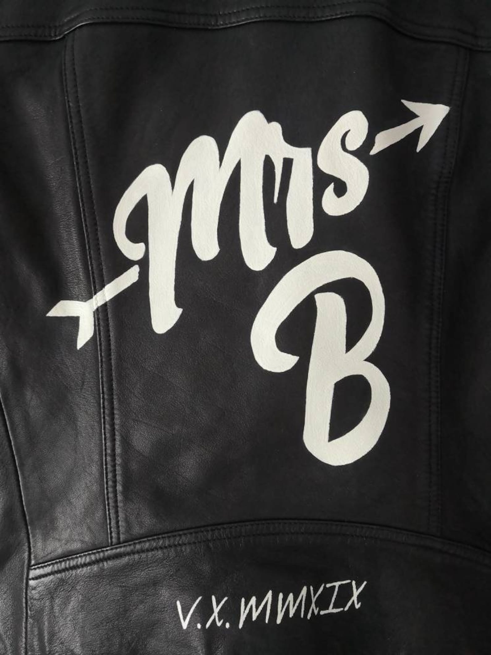 Custom Bridal Leather Jacket DIY Calligraphy Kit Hand Painted - Etsy