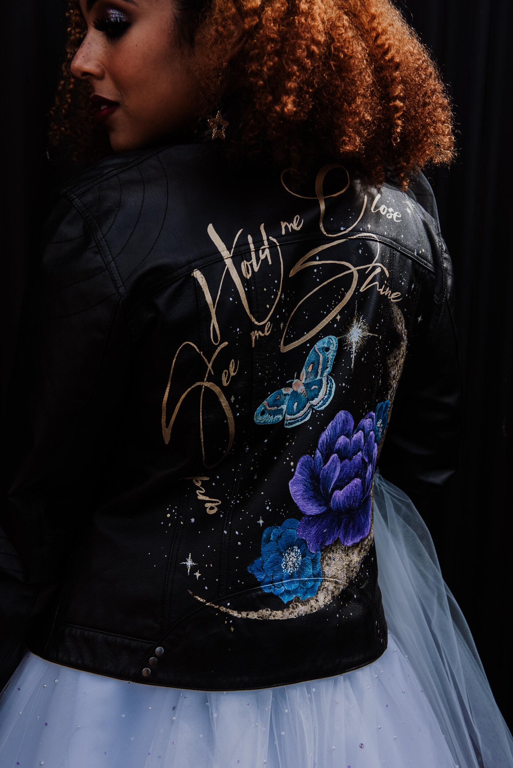 Custom Jacket Painting Floral Snake Jacket Personalised - Etsy UK