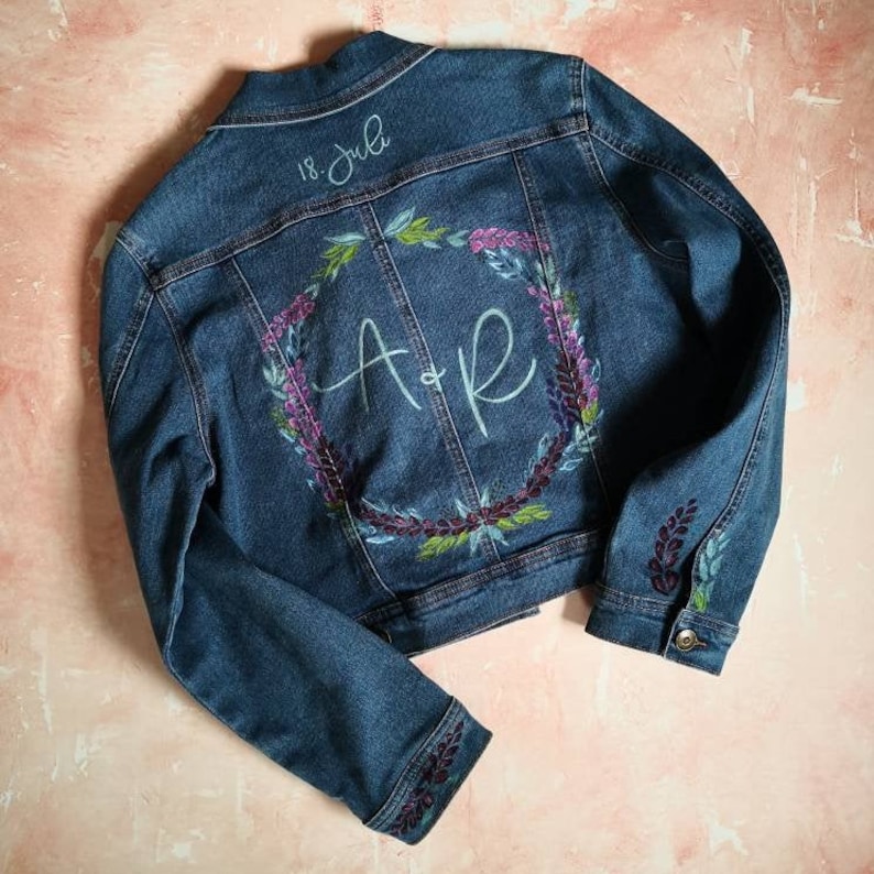 Custom Painted Bride and Groom Wedding Jackets. Wedding Gift. | Etsy