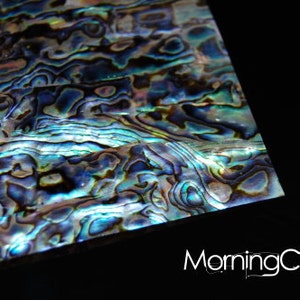 Blue Paua Shell Flexible Adhesive Veneer (9.4" X 5.5" X 0.006" Inches ...
