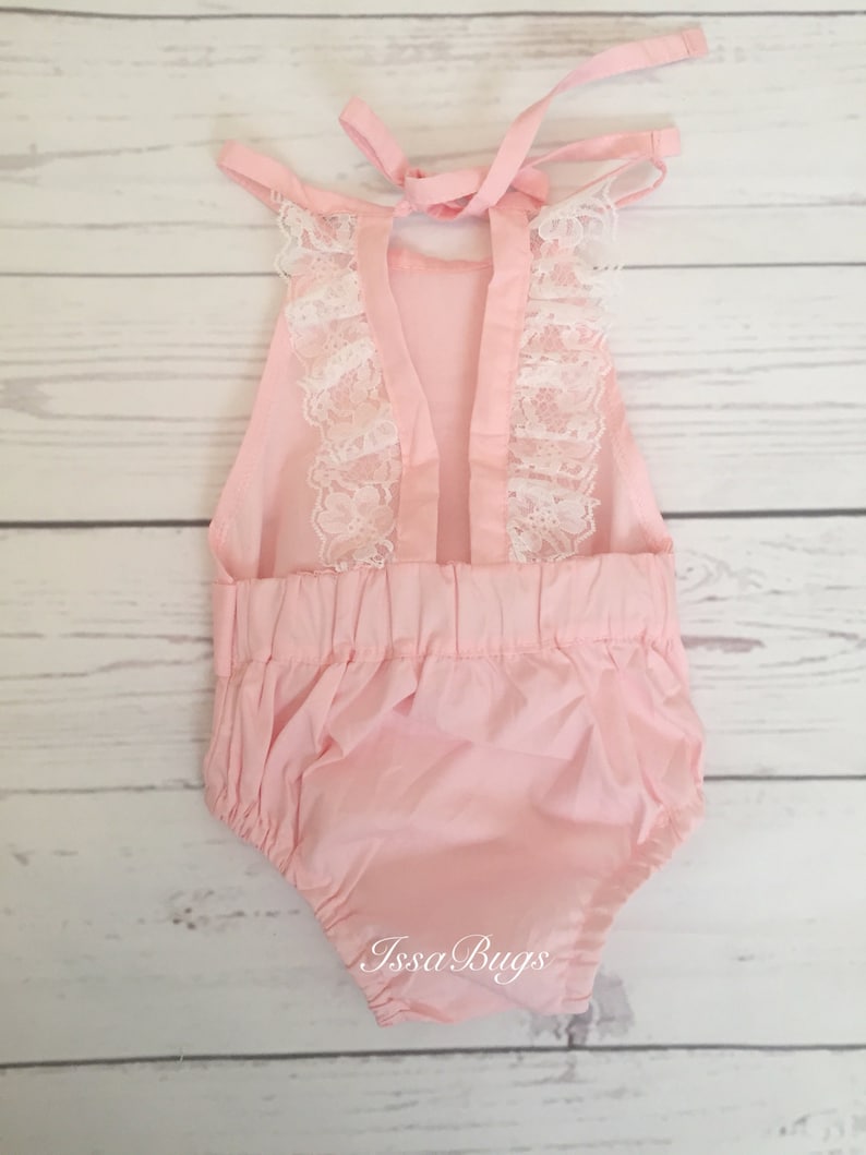 Pink Baby Romper-baby Romper-baby Bubble Romper-sunsuit-ruffle - Etsy