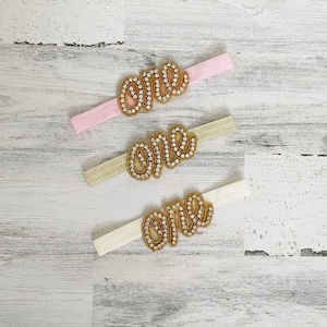 First Birthday Headband, First Birthday Outfit, 1st Birthday Headband ...