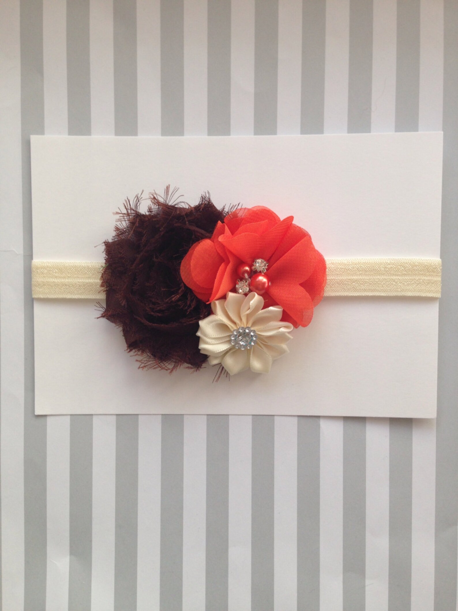 Baby Girls Thanksgiving Headband Fall Headband Orange and - Etsy