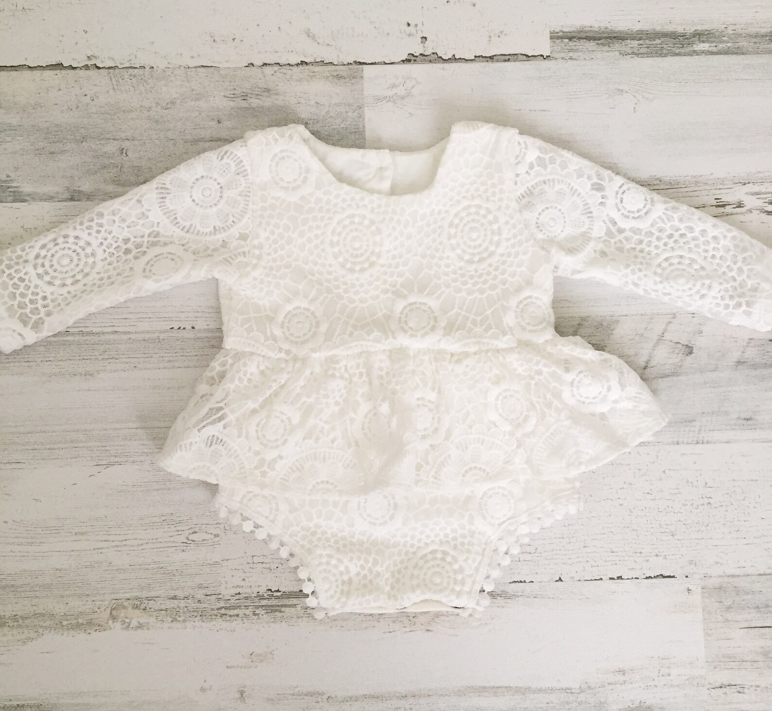 Soft White Lace Baby Romper-boho Baby Romper-baby Girl - Etsy