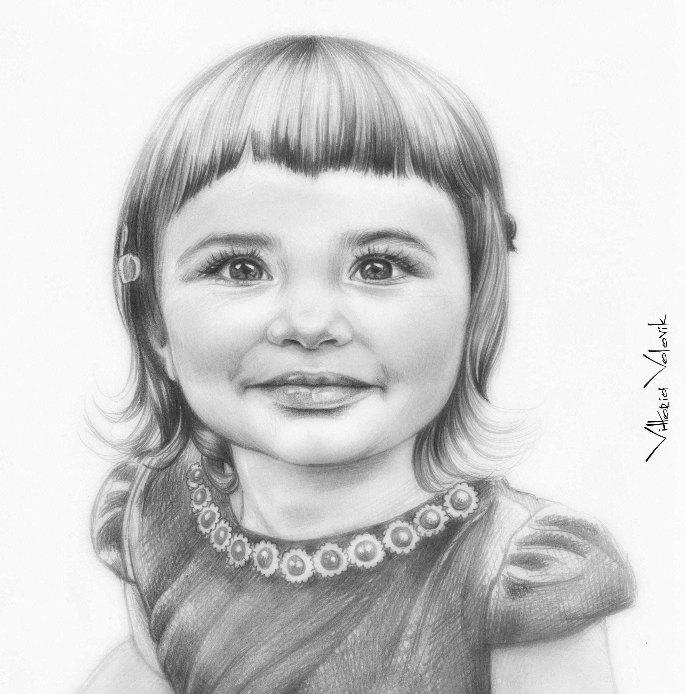 Drawing & Illustration Custom Hand Drawn Portraits Art & Collectibles ...