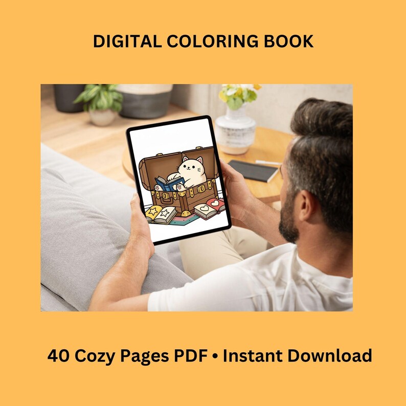 Dusty Sunbeam Attic Cats Coloring Book | Bold Easy Stress Relief (PDF ...