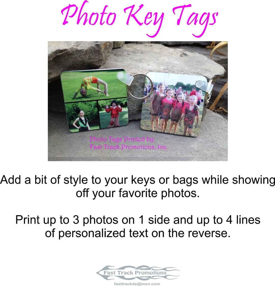 Custom Printed Photo Key Tags Square - Etsy