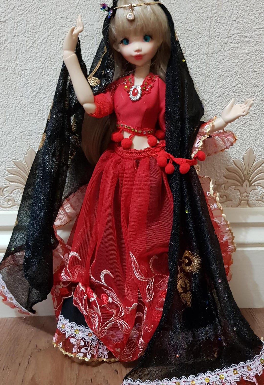 SARI TYPE OUTFIT for Momoni, Minifee, Ellowyne, Lillycat Millie Choupie ...