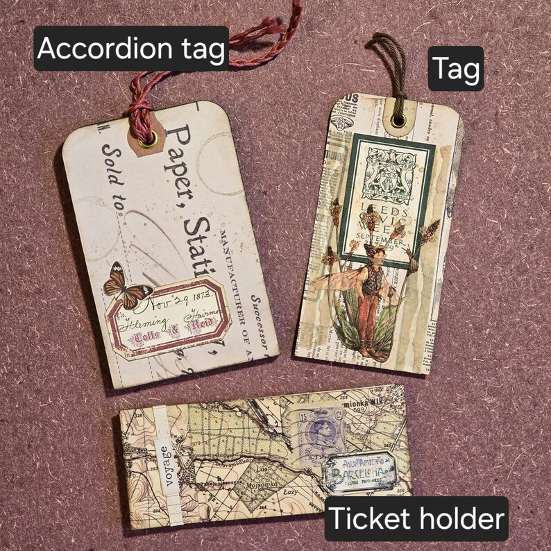 Journal Booklet, File Folder, Tag, Accordion Tag, Ticket Holder, Junk ...