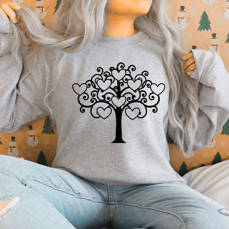 Family Tree SVG Bundle, 40 Designs, Family Tree Png Dxf, Heart Tree SVG ...