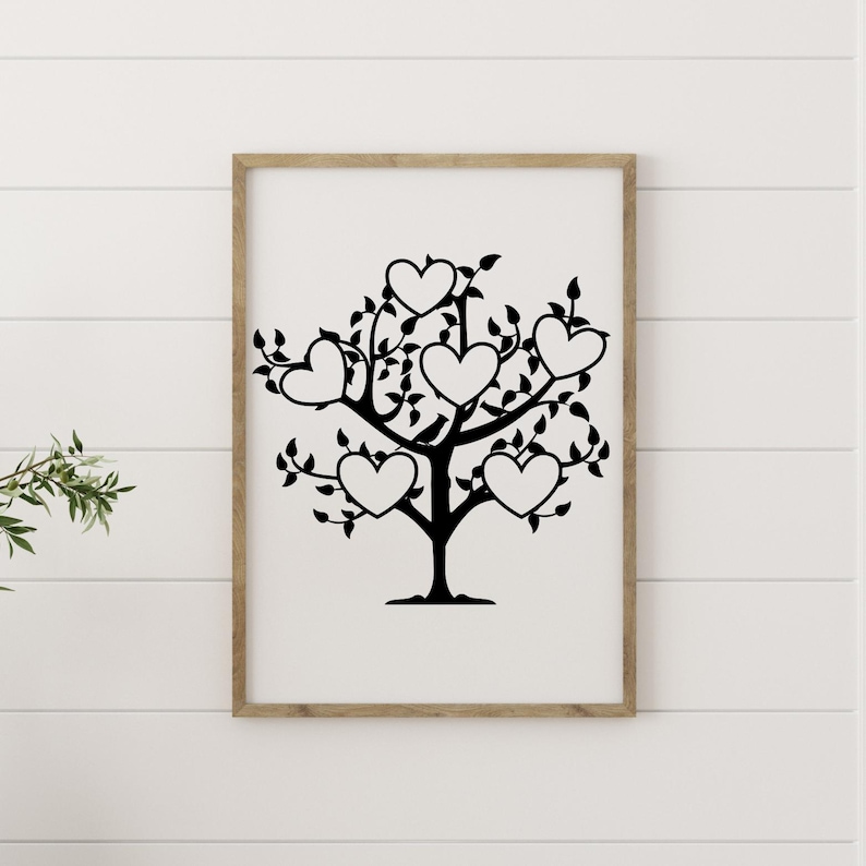 Family Tree SVG Bundle, 40 Designs, Family Tree Png Dxf, Heart Tree SVG ...