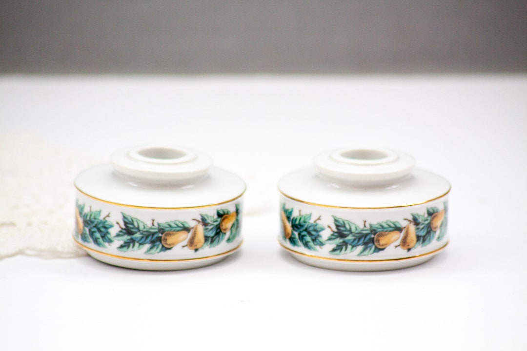 Vintage Avon Candle Holders Partridge Pear Tree Design - Etsy