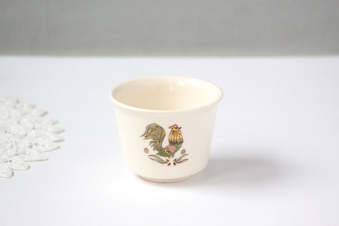 Taylor Smith Taylor Green Rooster Custard Pudding Cup Vintage TST - Etsy