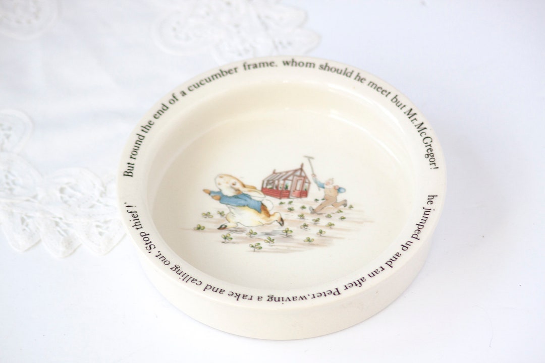 Vintage Peter Rabbit Beatrix Potter Child's Ceramic Bowl - Etsy