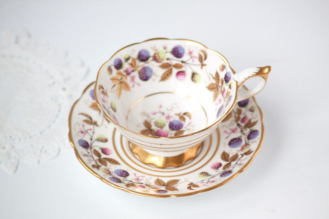 Vintage Golden Bramble Royal Stafford Tea Cup and Saucer England ...