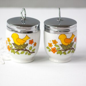 Vintage Lorrie Design Yellow Bird Egg Coddlers Japan Pair or Set - Etsy
